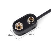 China ODM 9V Battery Snaps I Type 9 Volts Battery Clip With 15cm Wire Leads And DC 5.5 X 2.1mm Female Jack for sale
