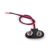 China RoHS Compliant 9V Battery Snap Connectors ODM 9V Battery Clip Connectors With Wire UL1007 26AWG 5.9 Inch for sale