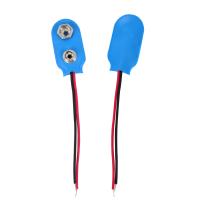 China OEM 9V Battery Connector Blue 9V Battery Clips I Type With 2.36 Inch / 6cm Wire Leads for sale