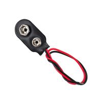 China T Type 9V Battery Connector Lightweight Battery Snap With 6 Inch / 15cm Wire Leads for sale