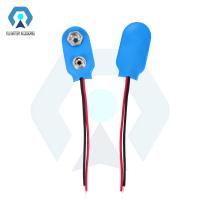 China OEM 9V Battery Connector Blue 9V Battery Clips I Type With 2.36 Inch / 6cm Wire Leads for sale