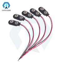 China T Type 9V Battery Connector Lightweight Battery Snap With 6 Inch / 15cm Wire Leads for sale