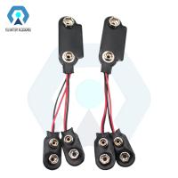 China 2*PP3 Battery Snap To PP9 Terminal Adapter Converter 9V For Old Classic Radio Portable Electronic Devices Repair Power Lead for sale