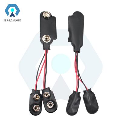 China 2*PP3 Battery Snap To PP9 Terminal Adapter Converter 9V For Old Classic Radio Portable Electronic Devices Repair Power Lead for sale