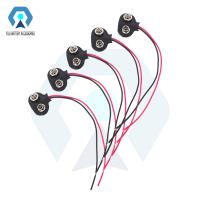 China RoHS Compliant 9V Battery Snap Connectors ODM 9V Battery Clip Connectors With Wire UL1007 26AWG 5.9 Inch for sale