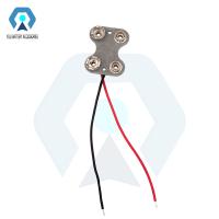 China Custom 9V Battery Parallel Connector X Style PP3 Battery Snap With 3.1 Inch Wire Leads for sale
