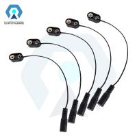 China ODM 9V Battery Snaps I Type 9 Volts Battery Clip With 15cm Wire Leads And DC 5.5 X 2.1mm Female Jack for sale