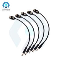 China I Type 9V Battery Connector Compact 9V Battery Snap With DC 5.5x2.1 Male Plug for sale