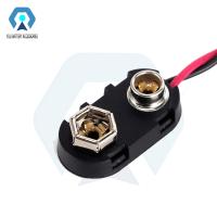 China I Style 9V Battery Connector OEM PP3 Battery Connector With 6 Inch Wire Leads ABS Housing for sale