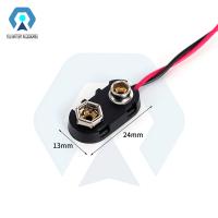 China I Style 9V Battery Connector OEM PP3 Battery Connector With 6 Inch Wire Leads ABS Housing for sale
