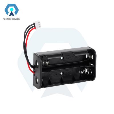 China OEM 2 X 18650 Battery Holder Series / Parallel 18650 Battery Case With XH2.54 3P Plug 6cm Cable for sale