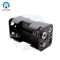 China 6V 4 x AA Battery Holder ABS Plastic AA Batteries Box With PP3 9V Snap Terminals for sale