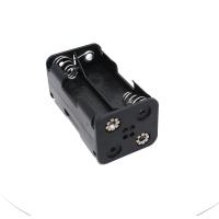 China 6V 4 x AA Battery Holder ABS Plastic AA Batteries Box With PP3 9V Snap Terminals for sale