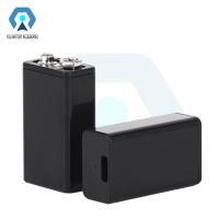 China Black 9V Battery Case Empty 9V Battery Housing Shock Resistant for sale