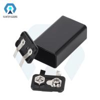 China Black 9V Battery Case Empty 9V Battery Housing Shock Resistant for sale