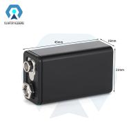 China Black 9V Battery Case Empty 9V Battery Housing Shock Resistant for sale