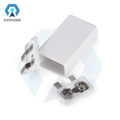 China White 9V Battery Casing Impact Resistant 9V Battery Enclosure OEM With Type C Charging Port for sale