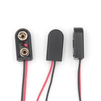 China Enclosed 9V Battery Connector Shielded PP3 9V Battery Connector With 6 Inch Cable for sale