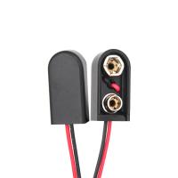 China Enclosed 9V Battery Connector Shielded PP3 9V Battery Connector With 6 Inch Cable for sale