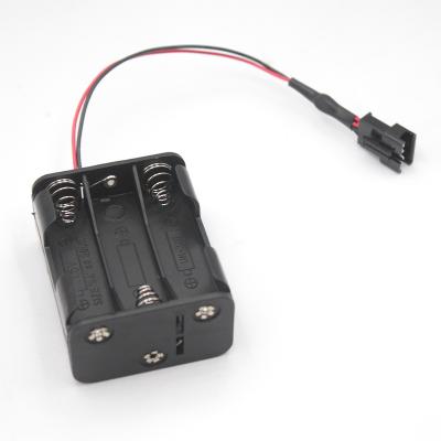 China 6 AA Battery Holder Box 9V DC Output with JST SM 4 Pin Connector 15cm Wire for sale