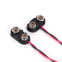 China 9V Battery Connector Featuring Brass Nickel Plated Contacts UL1007 AWG24 Wire Providing Durable and Electrical Connections for sale