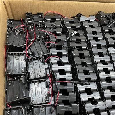 China Smart door lock 9V DC Battery Holder for 6 AA Cells with 4 Pin JST SM Connector and 15cm Cable for sale