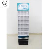 China Custom Logo Corrugated Cardboard PDQ Floor Display Stand for Promoting Capes and Hats for sale