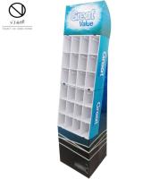 China Custom Logo Corrugated Cardboard PDQ Floor Display Stand for Promoting Capes and Hats for sale
