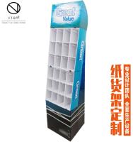 China Custom Logo Corrugated Cardboard PDQ Floor Display Stand for Promoting Capes and Hats for sale
