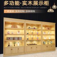 China Supermarket Light Duty Steel and Wood Shelf Display Rack Cabinet with PU Leather Cover for sale