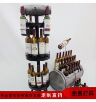 China Customized LED Wine Barrel Display Bottle with Temperature Display Eco-friendly Shelf for sale