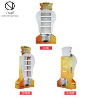 China Custom Cardboard Pop Floor Displays for Advertising Retail Shop Lamp Bulb Display for sale