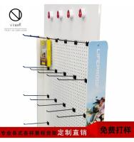 China Livingroom Furniture Metallic Cardboard Cell Phone Accessories Display Stand with Hook for sale