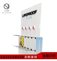 China Livingroom Furniture Metallic Cardboard Cell Phone Accessories Display Stand with Hook for sale