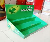China Custom Logo POS Shelving Cardboard Shelves for Small Box Packaging Retail Display for sale