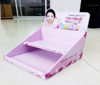 China Custom Logo POS Shelving Cardboard Shelves for Small Box Packaging Retail Display for sale