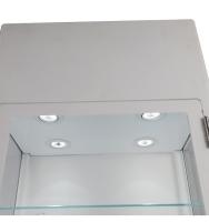 China Retail Shops Essential Aluminum Glass Display with LED Light and Anti Theft Function for sale