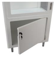 China Retail Shops Essential Aluminum Glass Display with LED Light and Anti Theft Function for sale