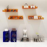 China Supermarket High Grade Cold-rolled Sheet Acrylic Floating Shelves for Cosmetic Stores for sale