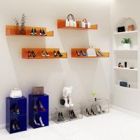 China Supermarket High Grade Cold-rolled Sheet Acrylic Floating Shelves for Cosmetic Stores for sale