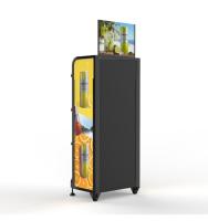 China Logo Custom Logo Steel Storage Shelf Drinks Can Display Stand with Movable Design for sale