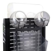 China Good Stand Acrylic Candy Display Rack with Wheels Eco-friendly and Custom Logo Design for sale