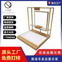 China Rose Gold Metal Jewelry Display Showcase for Fashion Jewelry Advertising Custom Logo for sale