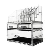 China Regular Size Clear Eyelash Box with High Grade Cold-rolled Sheet Acrylic Makeup Stand for sale