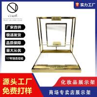China Rose Gold Metal Jewelry Display Showcase for Fashion Jewelry Advertising Custom Logo for sale