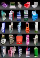 China Counter Paper Display Box Commercial Sectional Display Furniture for Advertising for sale