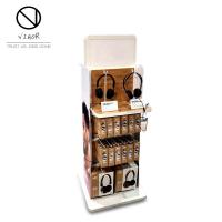 China Rose Gold Metal Jewelry Display Showcase for Fashion Jewelry Advertising Custom Logo for sale