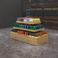 China Stacking Racks Shelves Round White Wood Riser Display Shelf for Store Display Stand for sale