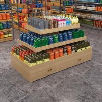 China Stacking Racks Shelves Round White Wood Riser Display Shelf for Store Display Stand for sale