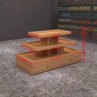 China Stacking Racks Shelves Round White Wood Riser Display Shelf for Store Display Stand for sale